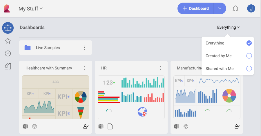 Managing Your Dashboards Infragistics Reveal™ Help