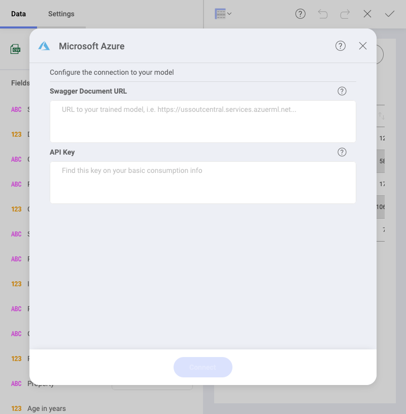Azure Machine Learning in Reveal - Infragistics Reveal™ Help